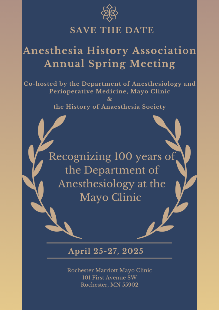 Anesthesiology Department | Mayo Clinic | History and Heritage