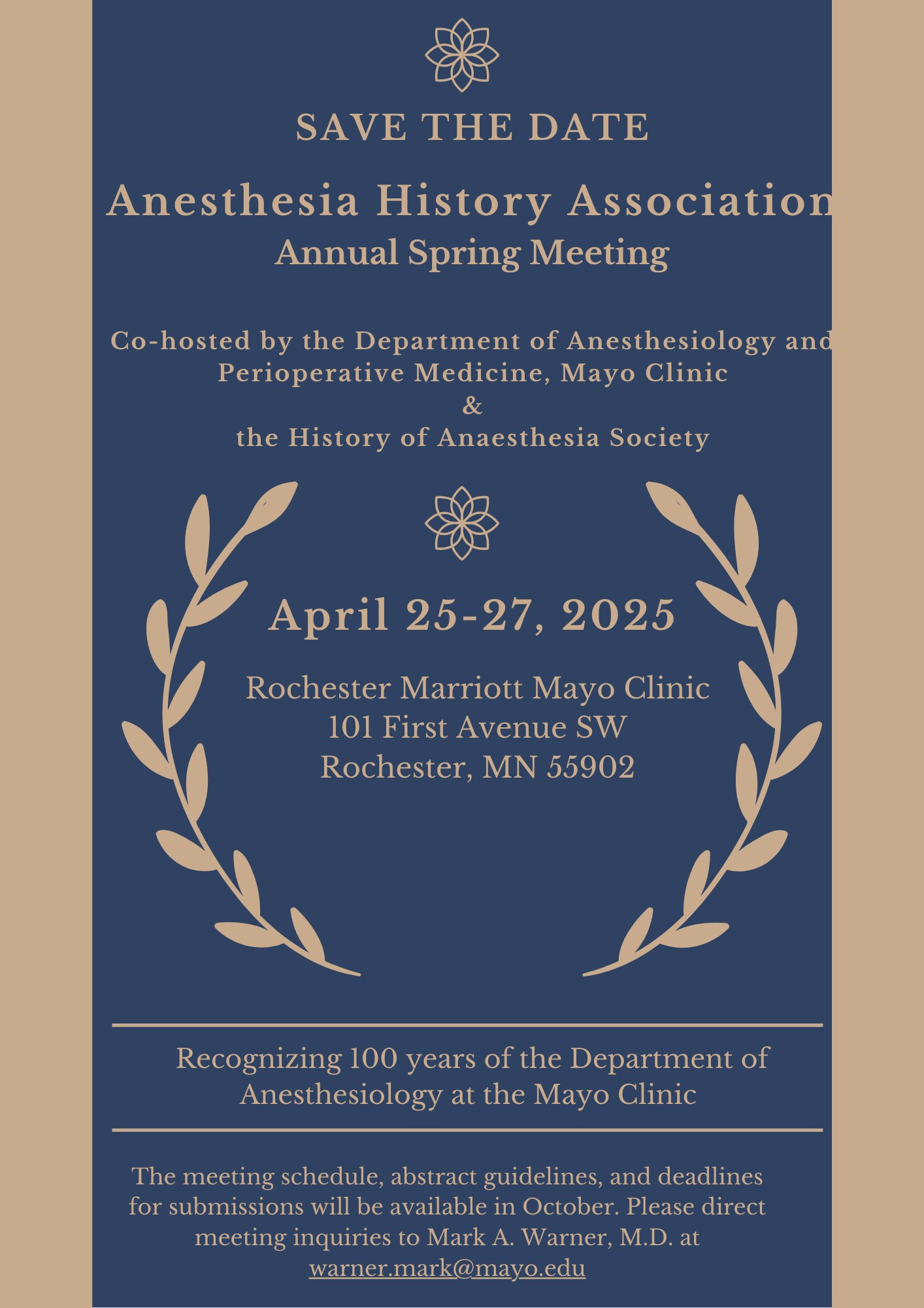 Mayo Clinic | Anesthesiology | Anesthesia History Association 2025 ...